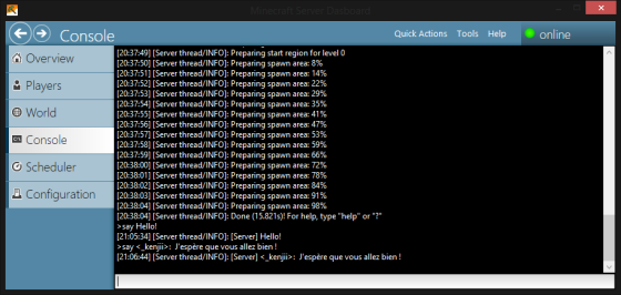 Minecraft Server Dashboard - Minecraft.fr