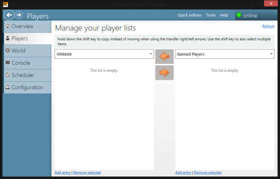 Minecraft Server Dashboard - Minecraft.fr