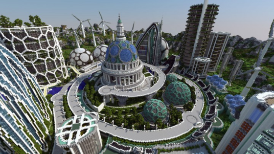1.8X « Climate hope city » : la ville du futur est … cubique | Minecraft.fr