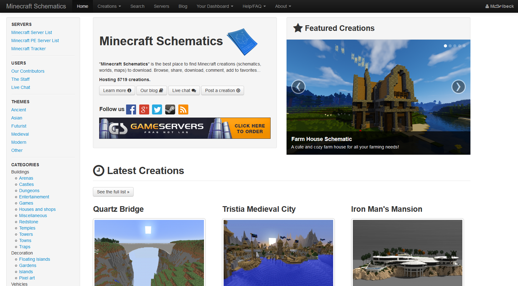 Minecraft schematics