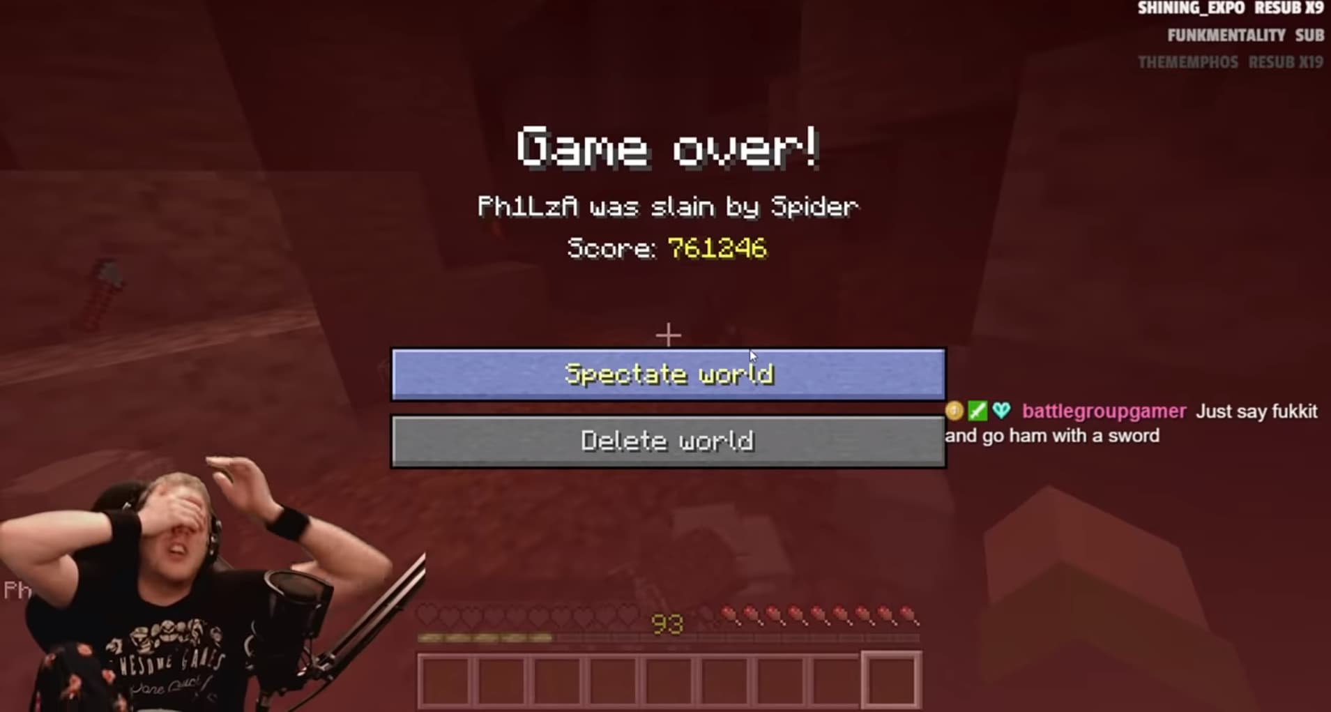 Sa Partie de Minecraft Hardcore se Termine Après 5 ans - Minecraft.fr