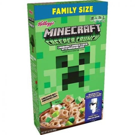 Des céréales Minecraft "Creeper Crunch" de la marque Kellogs - Minecraft.fr