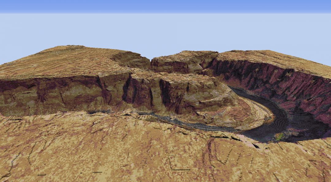 Un joueur a converti les données de Google Earth dans Minecraft ...