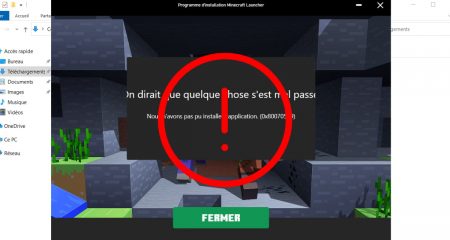 Corriger les erreurs d'installation de Minecraft 0x80070424, 0x80131509 ...