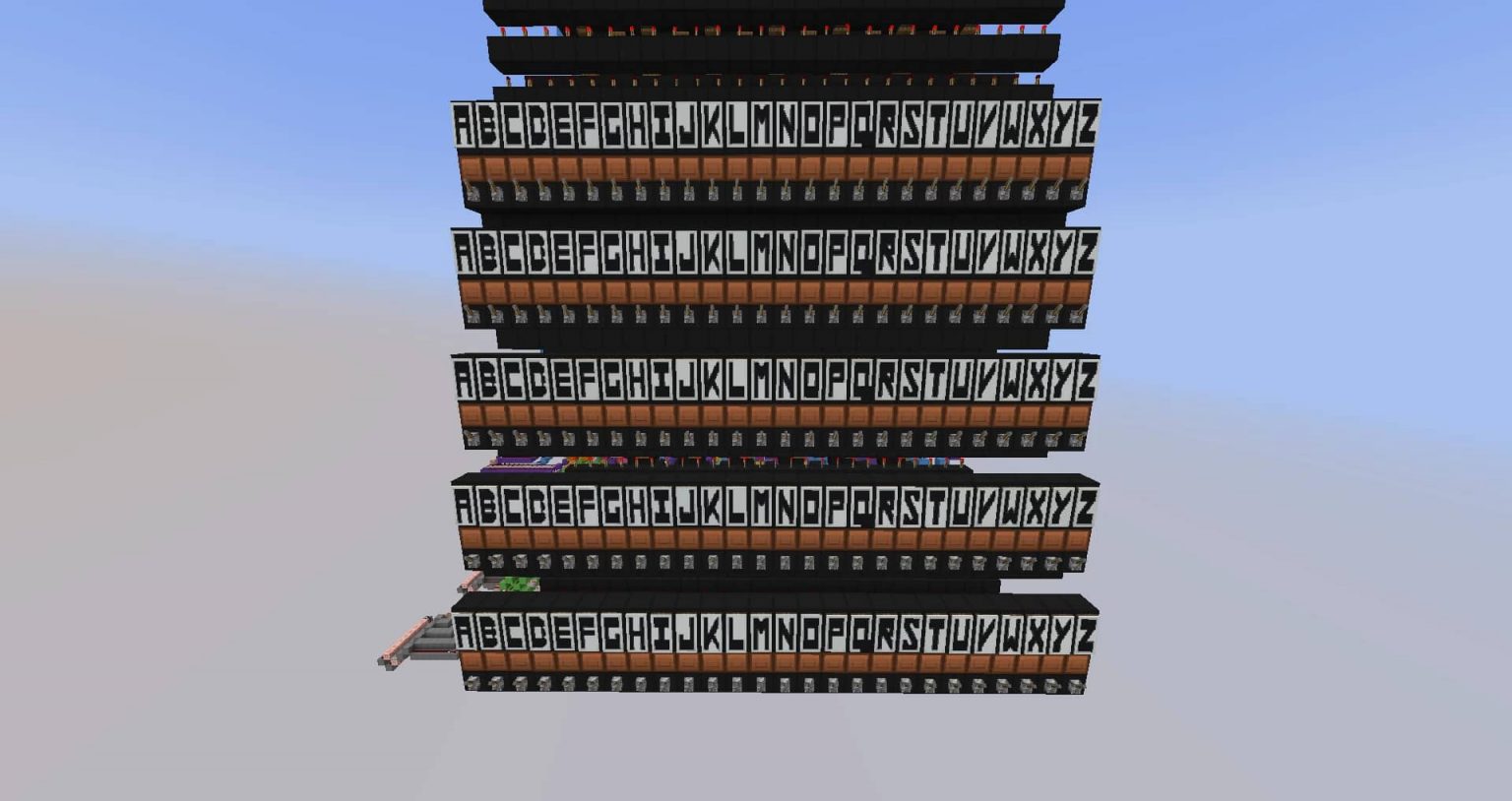 Un joueur a recréé le jeu Wordle dans Minecraft avec de la redstone ...