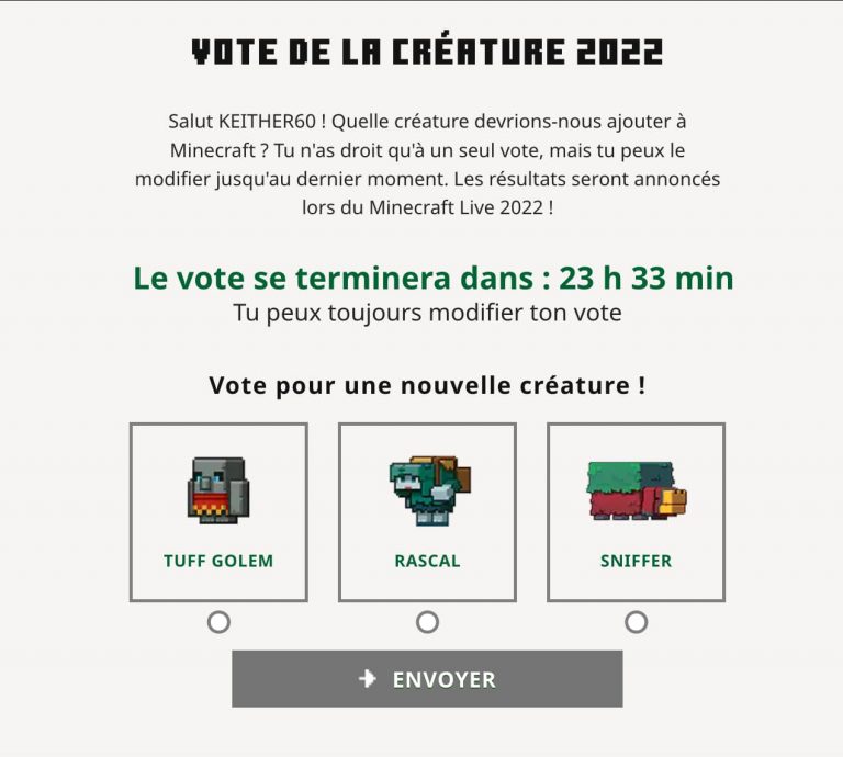 Minecraft Mob Vote 2022 : découvrez les 3 créatures et comment voter au ...