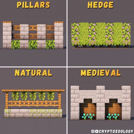 Minecraft : 20 idées de design pour vos murs et murets - Minecraft.fr