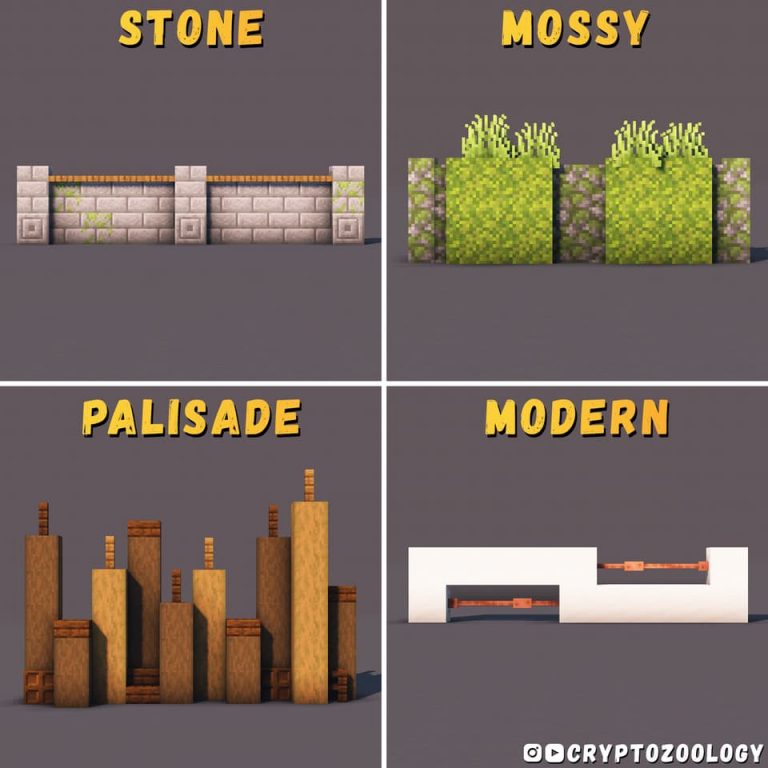 Minecraft : 20 idées de design pour vos murs et murets - Minecraft.fr