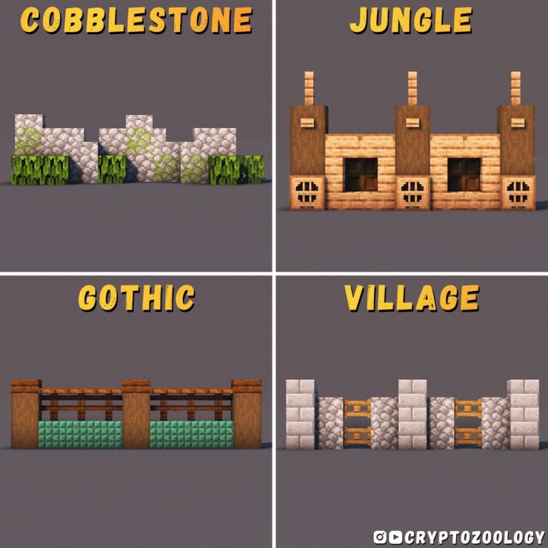 Minecraft : 20 idées de design pour vos murs et murets - Minecraft.fr