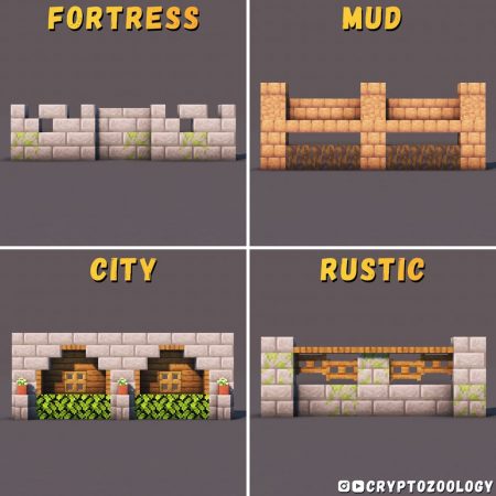 Minecraft : 20 idées de design pour vos murs et murets - Minecraft.fr
