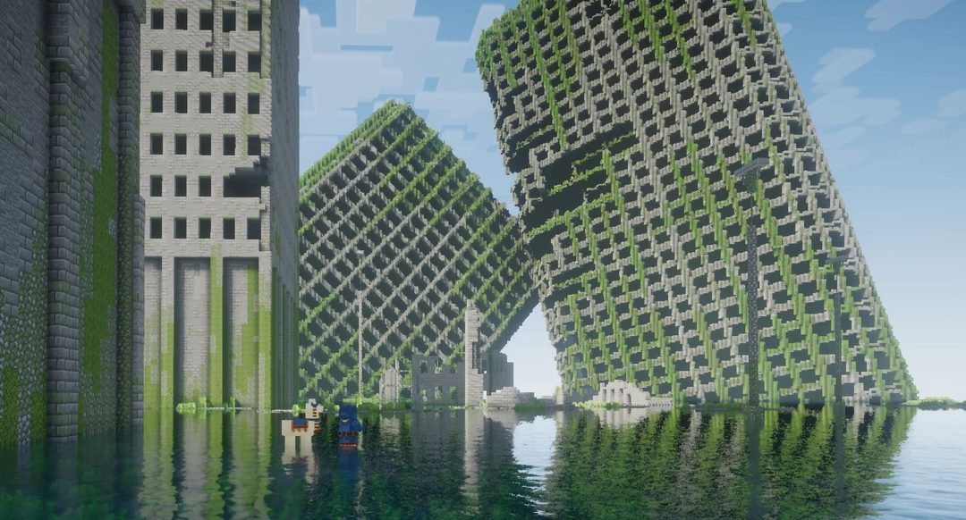 Une fantastique cité abandonnée construite dans Minecraft - Minecraft.fr