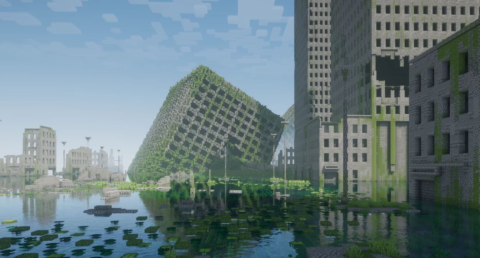 Une fantastique cité abandonnée construite dans Minecraft - Minecraft.fr