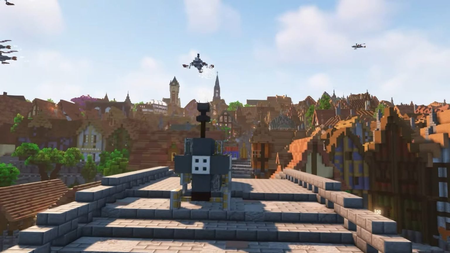 Le Château Ambulant de Miyazaki prend vie dans Minecraft - Minecraft.fr