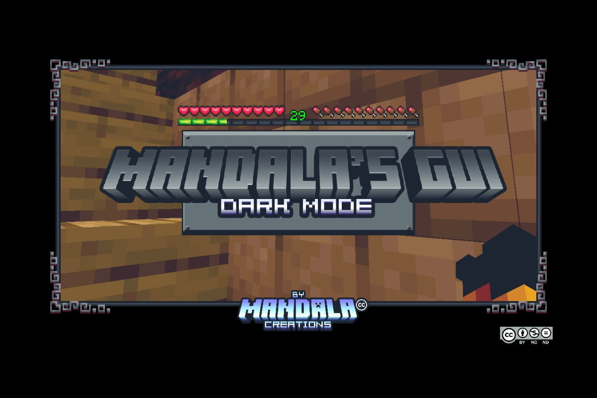 Mandala's GUI - Dark mode – Pack de Textures – 1.12 → 1.21 - Minecraft.fr