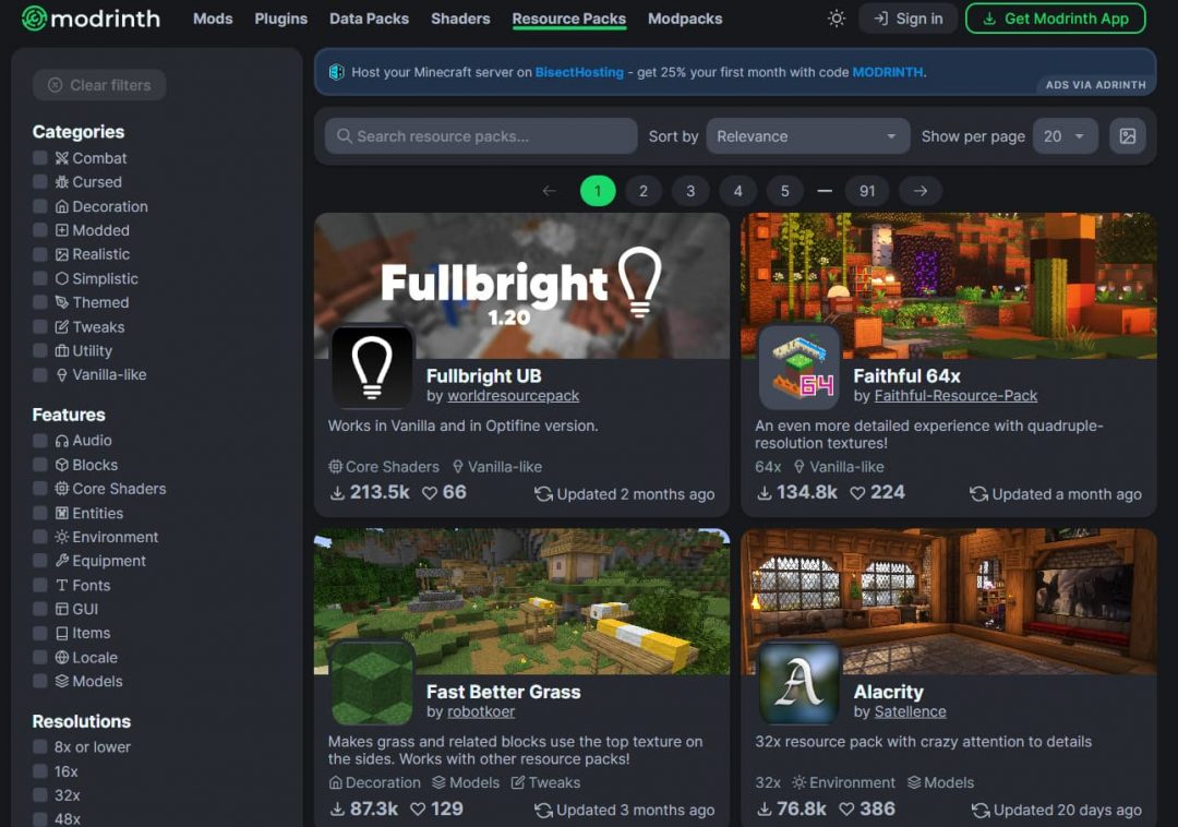 Modrinth : Une alternative prometteuse à Curseforge pour les mods et ...