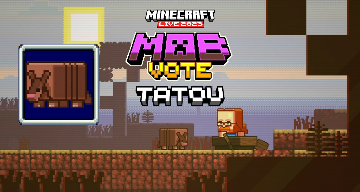 Découvrez le Tatou ! Le gagnant du Minecraft Mob Vote 2023 - Minecraft.fr