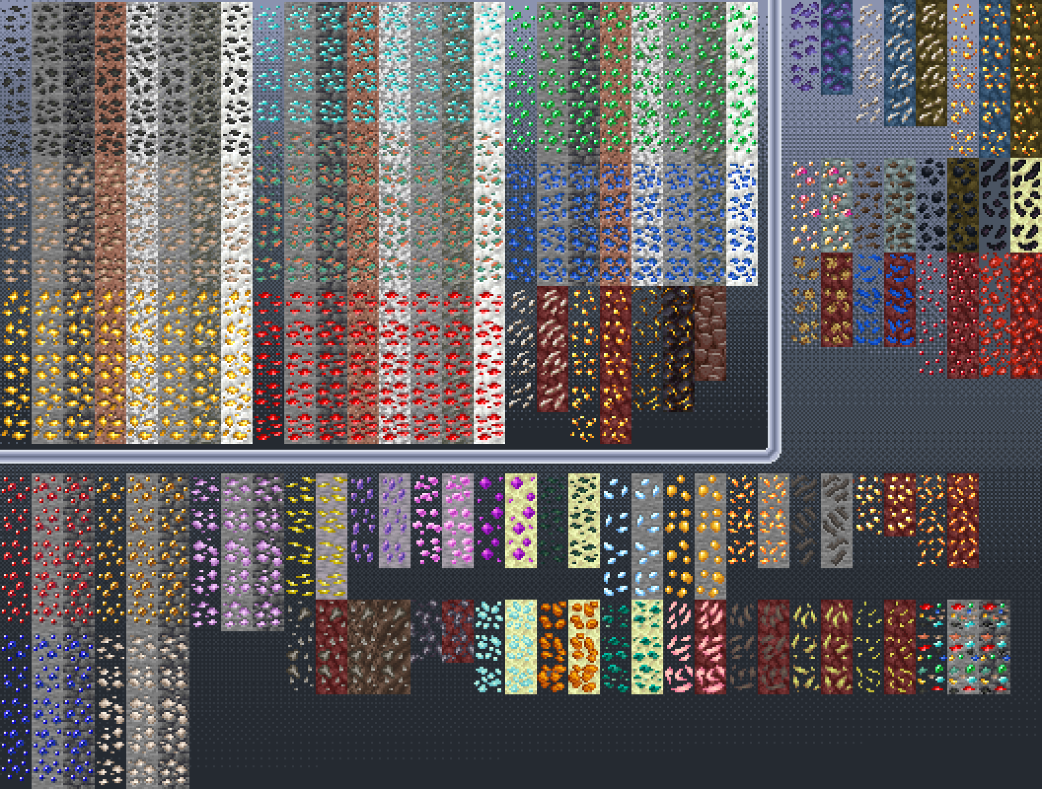 Ore Variants : Nouveau Look pour Minerais - Pack de Texture Minecraft ...