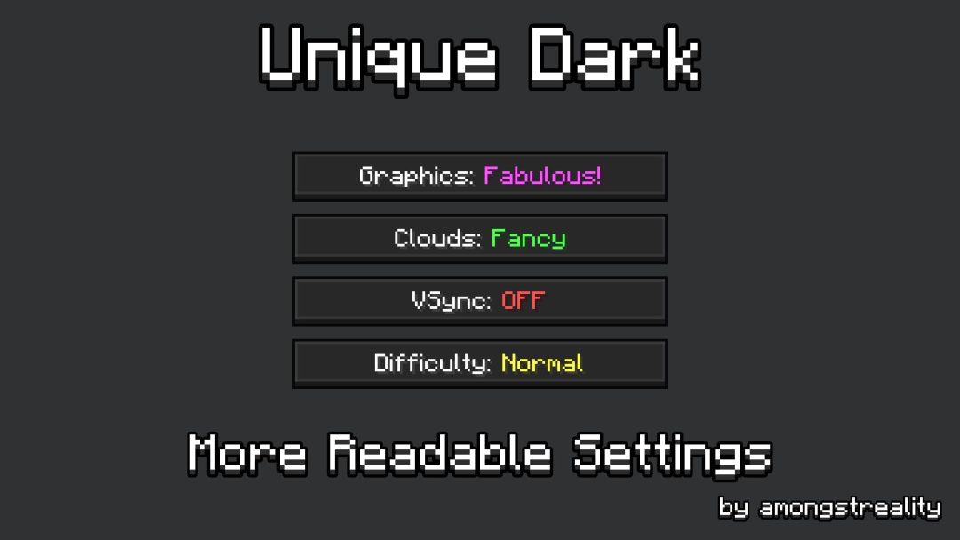 Unique Dark : Ombres et Contrastes - Pack de Texture Minecraft - 1.16.5 ...