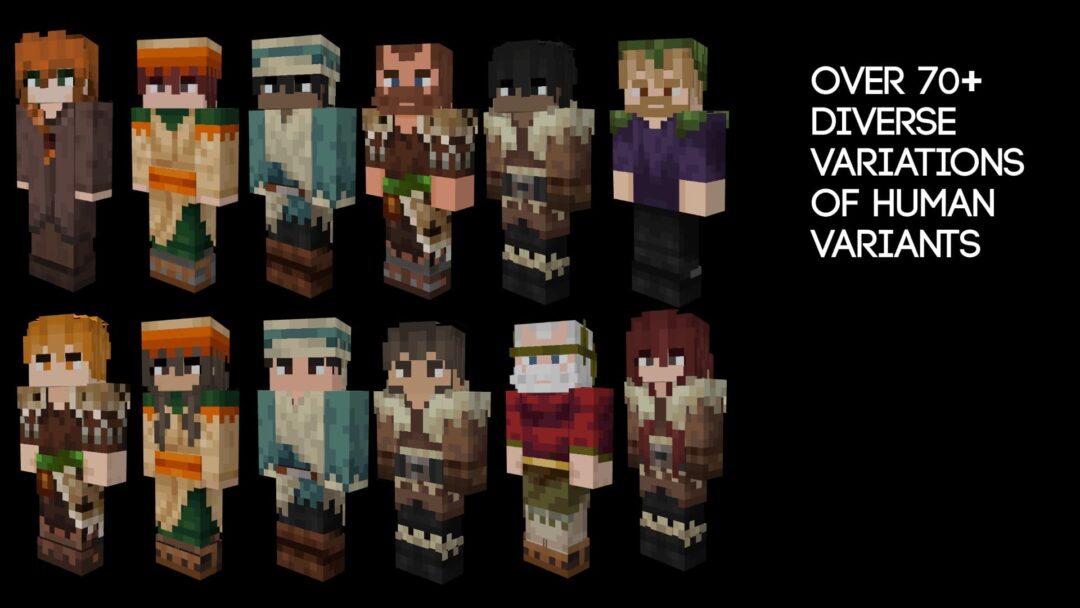 Human Era Villagers & Illagers X Fresh Animations : PNJ Humains et ...