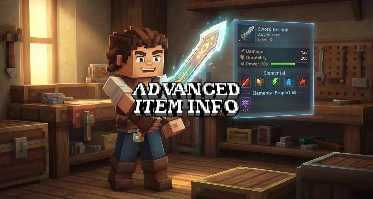 Advanced Item Info est un mod qui affiche les informations détaillées ...